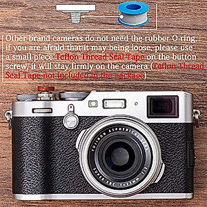VKO Wood Soft Shutter Release Button Compatible with Fujifilm X-T30 X-T3 X100F X-T20 X-PRO2 X-E2S X20 X30 X100T X100S X-E2 X-E3 XPRO-1 SXT-2 X-T10 Camera 12mm Concave Surface Red(Wood Grain Random)