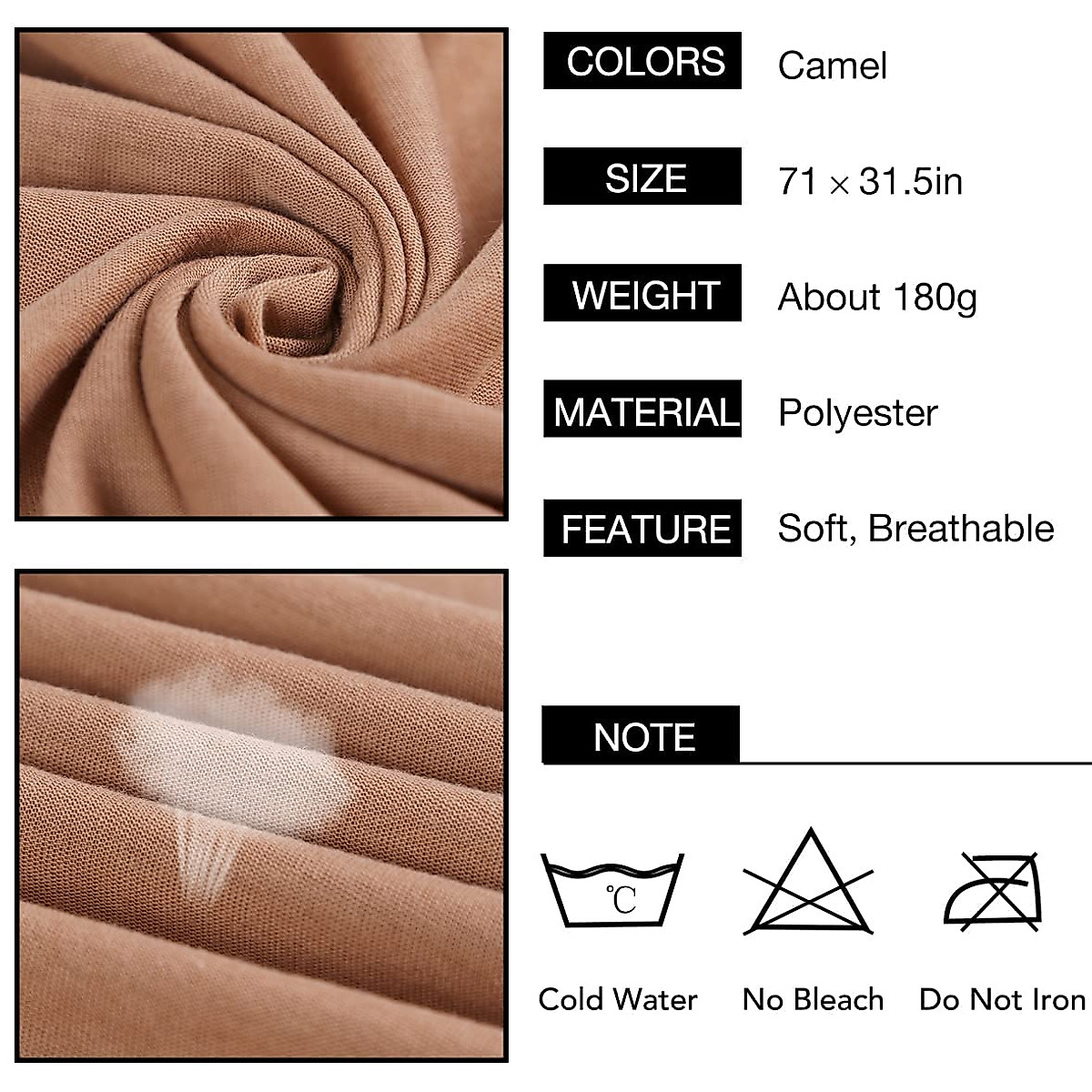 Kachanaa 4 Pieces Stretch Head Scarfs Headbands for Muslim Soft Breathable Head Wraps Turbans Long Hair Hijab Scarves for Women