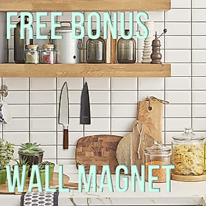 Premium Chef Knife Japanese Style 8 Inch - Multipurpose Balanced Ultra Sharp Professional Carbon Stainless Steel GERMAN Blade Ergonomic Wood Handle Wasabi Knife Set + Magnetic Holder by Amosteel