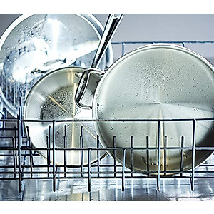 All-Clad Stainless Steel 12-inch Frying Pan, Silver & All-Clad Stainless Steel Sauce Pan, 3qt. Silver