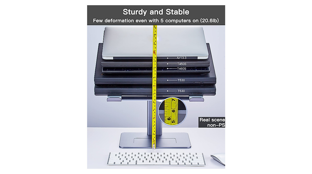Adjustable Laptop Stand for Desk - Ergonomic & Cooling Support