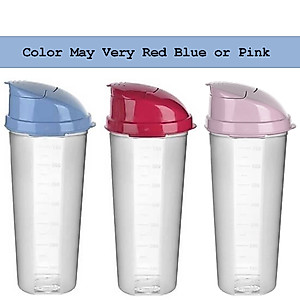 Plastic Olive Oil And Vinegar Dispenser Bottle For Kitchen Cooking With Spout Lid To Pour, Plastic Oil Cruet Container, Thigh Wide Mouth Easy Refill & Clean - BPA Free (25 OZ)