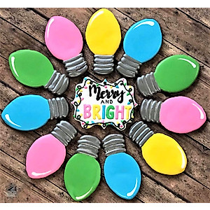 Christmas Lights/Light Bulb Cookie Cutter, 3.25", Made in USA by Ann Clark