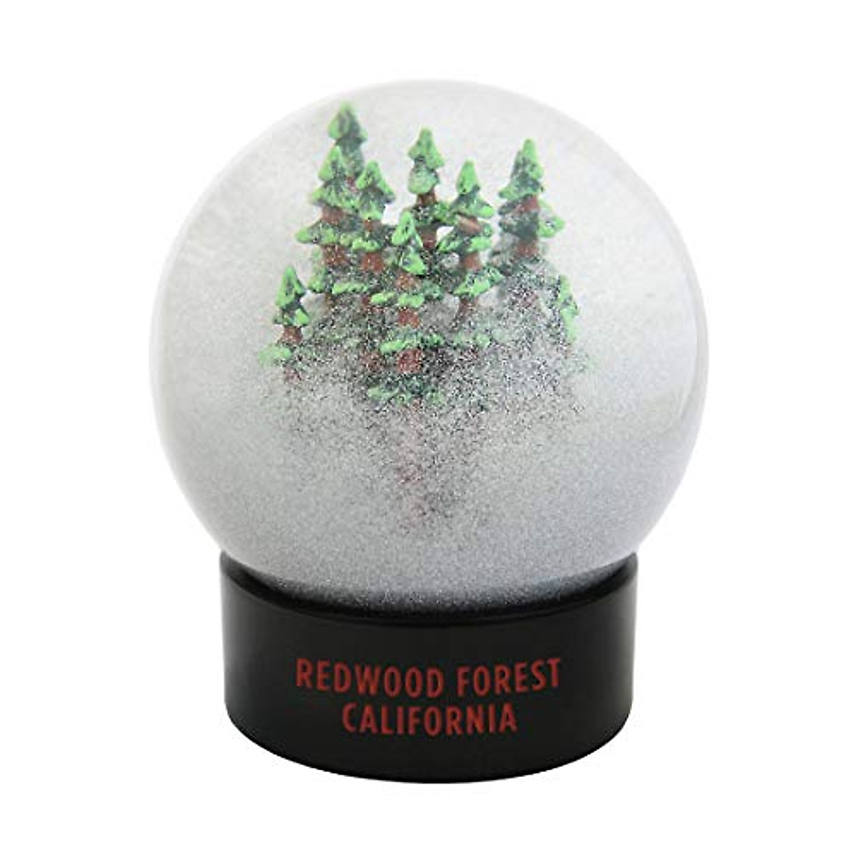 Redwoods California Fog Snow Globe Hand Painted