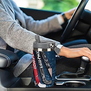 WITHSBKK 30oz Car Cup Ice Hockey Sticks Printed with Portable, Stainless Steel Travel Mug, Vacuum Insulated Tumbler And Straw, Leakproof for Car & Outdoor, UV Printed Design