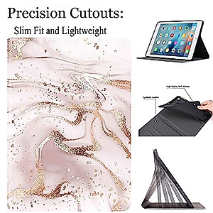 Case for New iPad Mini 6 2021 (6th Generation), Multi-Angle View Adjustable Stand Auto Wake/Slee for iPad Mini 6th Gen 8.3 Inch,Pink Marble Art