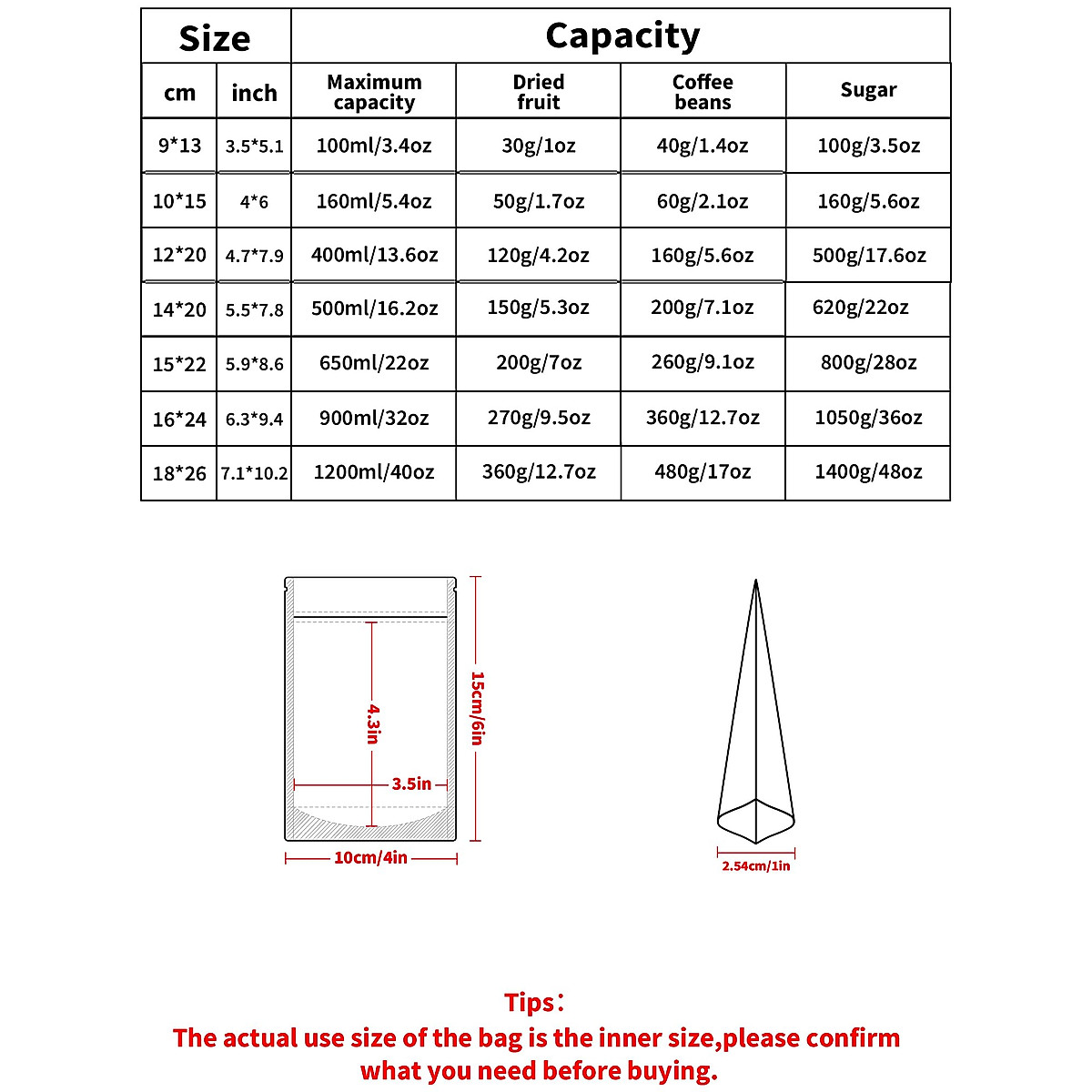 100 Pack Smell Proof Bags, Resealable Bags with Matte Window, Foil Pouch Stand Up Sealable Bags for Packaging（Black，4" x 6"）
