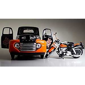 Maisto 1:24 W/B Harley Davidson 1948 Ford F1 Pick UP & FLH Duo Glide 1958
