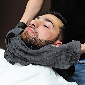 Arkwright Bleach Proof Salon Towels - Pack of 12 - Highly Absorbent, 100% Cotton, Quick Dry Spa Face Towel for Hair Stylist, Barber, Pedicure, and Esthetician, 16 x 27 in, Charcoal