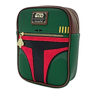 Loungefly x Star Wars Boba Fett Crossbody Bag (One Size, Green Multi)