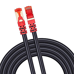 Outdoor Cat 7 Ethernet Cable 200 ft，Neekeons26AWG Heavy-Duty Cat7 Networking Cord Patch Cable RJ45 10 Gigabit 600Mhz LAN Wire Cable STP Waterproof Direct Burial Ethernet Cable (60M(200Feet))