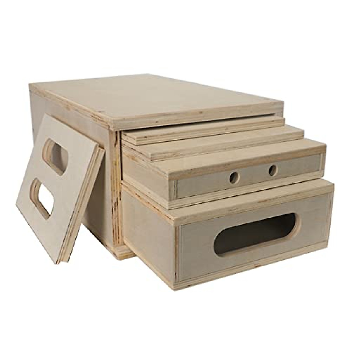 lesolar Photography Apple Box, Set of 5 Standard Wooden Apple Boxes with Magnetic Lid Design Multifunctional Wooden Boxes for Supporting Height-Adjusting Photo Studio Film Set and Photography