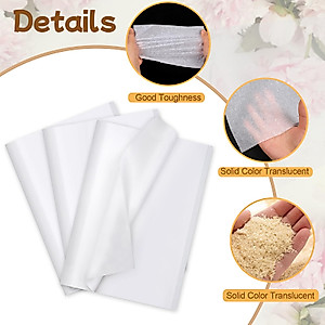Phinus 150 Sheets White Tissue Paper, 14 x 20 Inches Tissue Paper Bulk, Wrapping Tissue Paper for Weddings Birthday DIY Project Arts Craft Decor