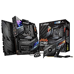MSI MEG Z490 GODLIKE Gaming Motherboard (E-ATX, 10th Gen Intel Core, LGA 1200 Socket, DDR4, SLI/CF, Triple M.2 Slots, Thunderbolt 3 Type-C, Wi-Fi 6, Mystic Light RGB)