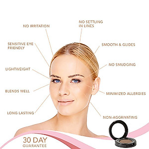 Eyebrows Powder Color Makeup Filler for Brow with Perfect Tinted Long Lasting Results That's Smudge Proof and Stays on with No Cake for the Best Defined Eye Look and Beauty - Deep Brown