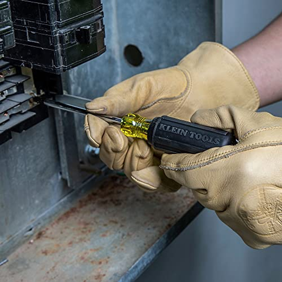 Klein Tools 85074 Screwdriver Set 6-Piece Includes 3 All-Purpose Flathead, 3 Phillips, Made in USA, Cushion Grip Comfort, Precision Machined Screwdrivers