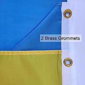 Ukraine Flag 2x3ft Double Sided Ukrainian National Flags Banner,Polyester with Two Brass Grommets for Outdoor Indoor Decor
