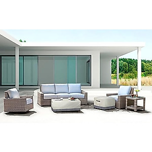 STEECA Patio Coffee Table Cover, Waterproof Rectangular Small Side Table Cover for Outdoor Furniture 48L x 26W x 18H inch