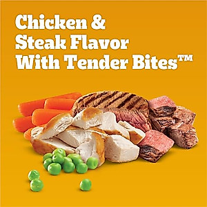 Pedigree With Tender Bites for Small Dogs Adult Dry Dog Food, Chicken and Steak Flavor, 3.5 lb. Bag