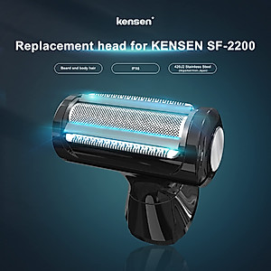 Body Hair Trimmer for Men, KENSEN Upgrade Body Groomer Showerproof Wet Dry Ball Shaver, Portable Battery Operated Groin Area Body Shavers