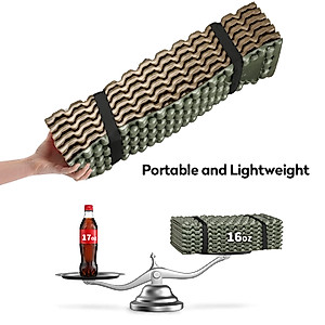 Foam Camping Pads for Hiking, Ultralight Closed Cell Mattress, Waterproof Soft Mat for Adults, Wide Picnic Yoga Mats, Folding Sleeping Pad for Outdoor Backpacking