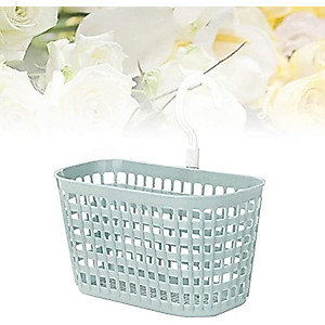 U-K Reusable Plastic Hanging Shower Caddy Kitchen Bathroom Storage Basket with Rotatable Hook Durable & Professional
