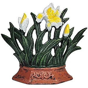 Lulu Decor, Cast Iron Flower Bouquet Decorative Door Stopper 2 lbs 12 oz