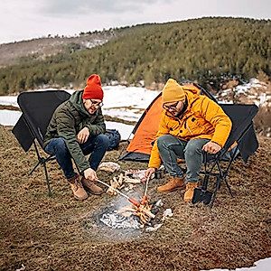LUBBYGIM Folding Camping Chairs, Portable Camp Chairs, Lightweight Outdoor Chairs for Outdoor Camp, Travel, Beach, Picnic, Festival, Hiking, Backpacking, Supports 265Lbs - 2 Pack
