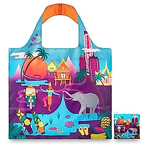 LOQI Urban Thailand Reusable Shopping Bag, Multicolored