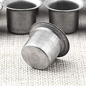 winying 12Pcs Metal Candle Cups Wax Containers Candle Tin Cups Hardware Accessories for Party Wedding Indoor Decoration Dark Gray #2.25x2.2cm