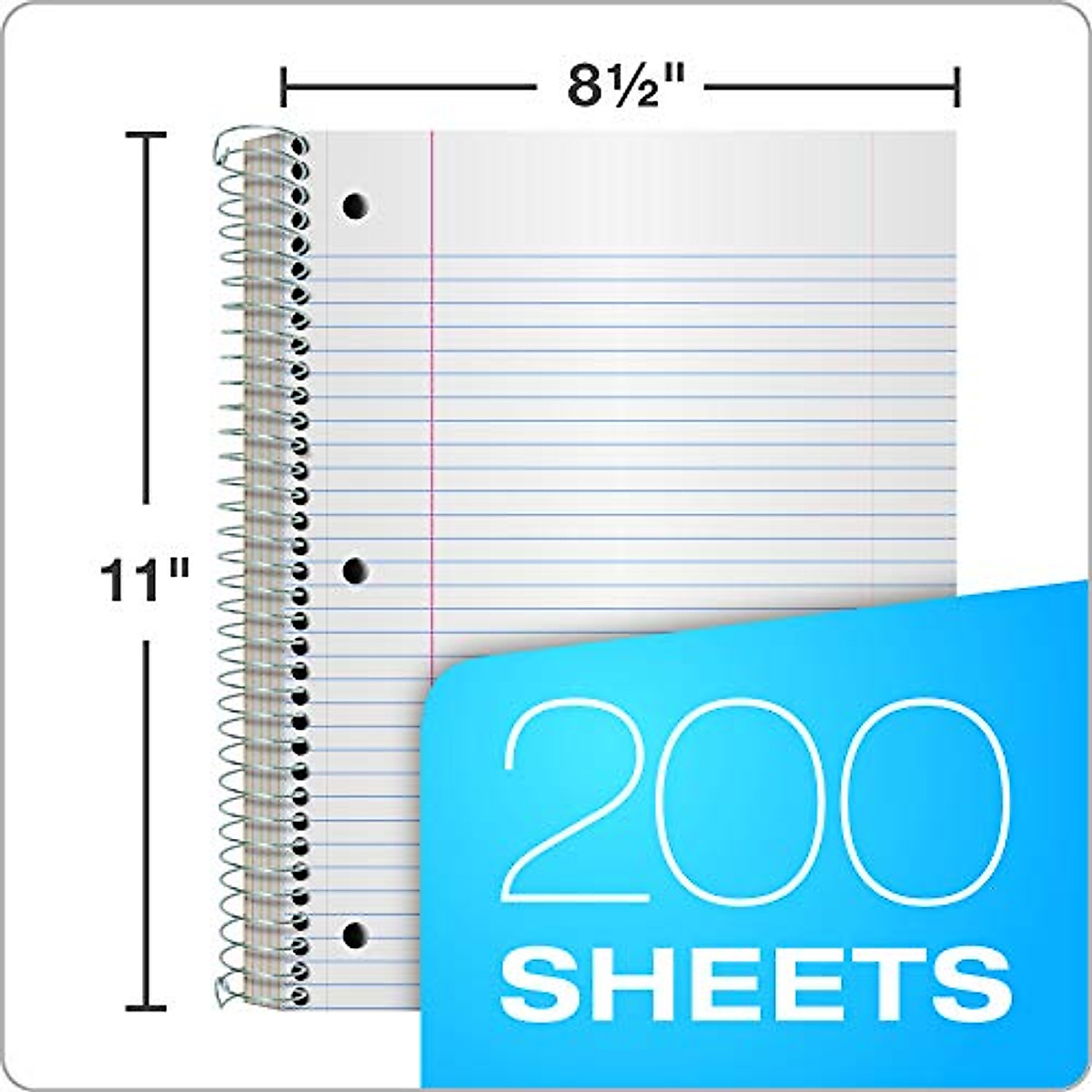 Oxford 5-Subject Notebook, 8-1/2" x 11", College Rule, 200 Sheets, 4 Dividers (65581)