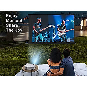 VIMGO 5G WiFi Projector, 8500L Native 1080P Outdoor Movie Projector, Mini Projector with Synchronized Smartphone Screen, 200'' Portable Projector for TV Stick, Video Games, HDMI/USB/AV, iOS & Android