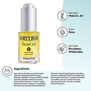 Face Oil, Burt's Bees Hydrating & Anti-Aging Facial Care, 0.05 fl oz Ounce (Packaging May Vary)