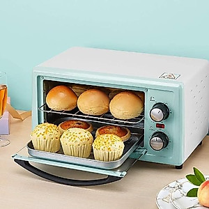 Convection Toaster Oven, Mini Oven with Grill Rotisserie Electric Oven and Hob Packages Hob Cookers Timing Wide-Area Temperature Control 11L Mini Ovens Toaster Oven Air Fryer, (Color : Pink)