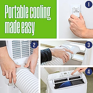 Westinghouse 14,000 BTU Air Conditioner Portable For Rooms Up To 700 Square Feet, with Heat Mode, Home Dehumidifier, Smart Wi-Fi Enabled, 3-Speed Fan, Programmable Timer, Remote Control, Window Kit