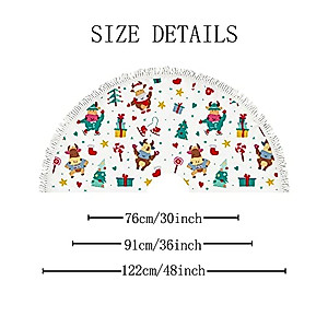 Small Christmas Tree Skirt Christmas Tree Cute Bull,30 Inch Tree Skirt for Christmas Holiday Party Decoration,Rustic Tree Skirts Mat Home Indoor Outdoor Ornaments