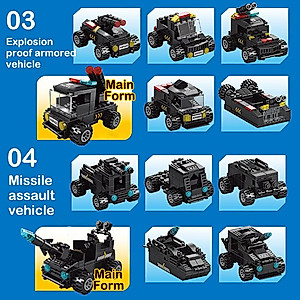 Uvini 51-in-1 Robot Building Kit for Kids STEM Building Toys Set for Boys 8-12, Engineering STEM Projects Construction SWAT Building Blocks Toys Gifts for Boys Kids Age 6 7 8 9 10 11 12 Year Old