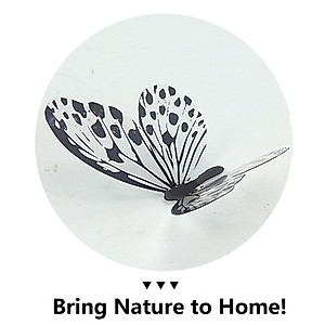 90PCS, 3D Butterfly Wall Decor,Decorative Butterflies for Decals,Black Decor Party Birthday Wedding Decoration Stickers for DIY Bedroom Living Room