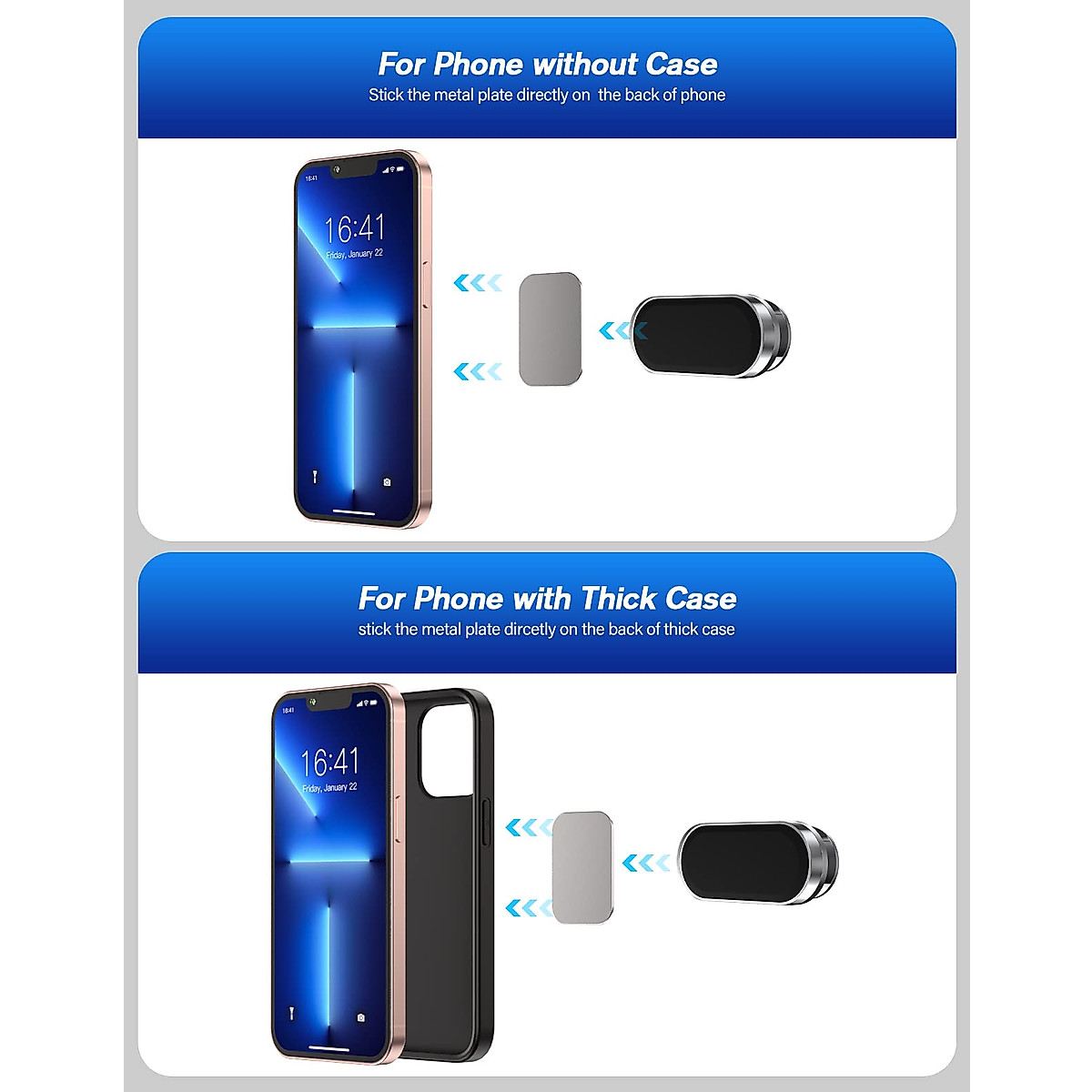 NIYEVN 2 Pack Magnet Phone Holder for Car [ Upgrade N52 Magnet ] Magnetic Phone Holder for Car, [ 360° Rotation ] Universal Dashboard Car Phone Holder Magnetic Fits Samsung & iPhone 16 Pro Max