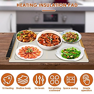 Tempmaster Adjustable Warming Tray, Temp Master Warming Tray, Miller Market Electric Food Warming Mat Dish Warming Mat, Adjustable Food Warmer Mat, Electric Food Warmer Mat Warming Pad for Food (1PCS)