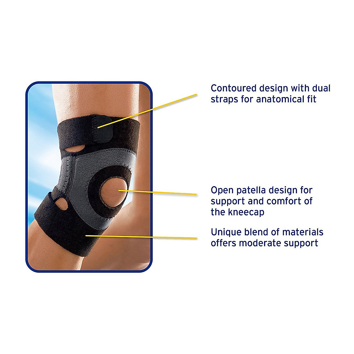 FUTURO Performance Knee Support, Ideal for General Support and Exercise, Large