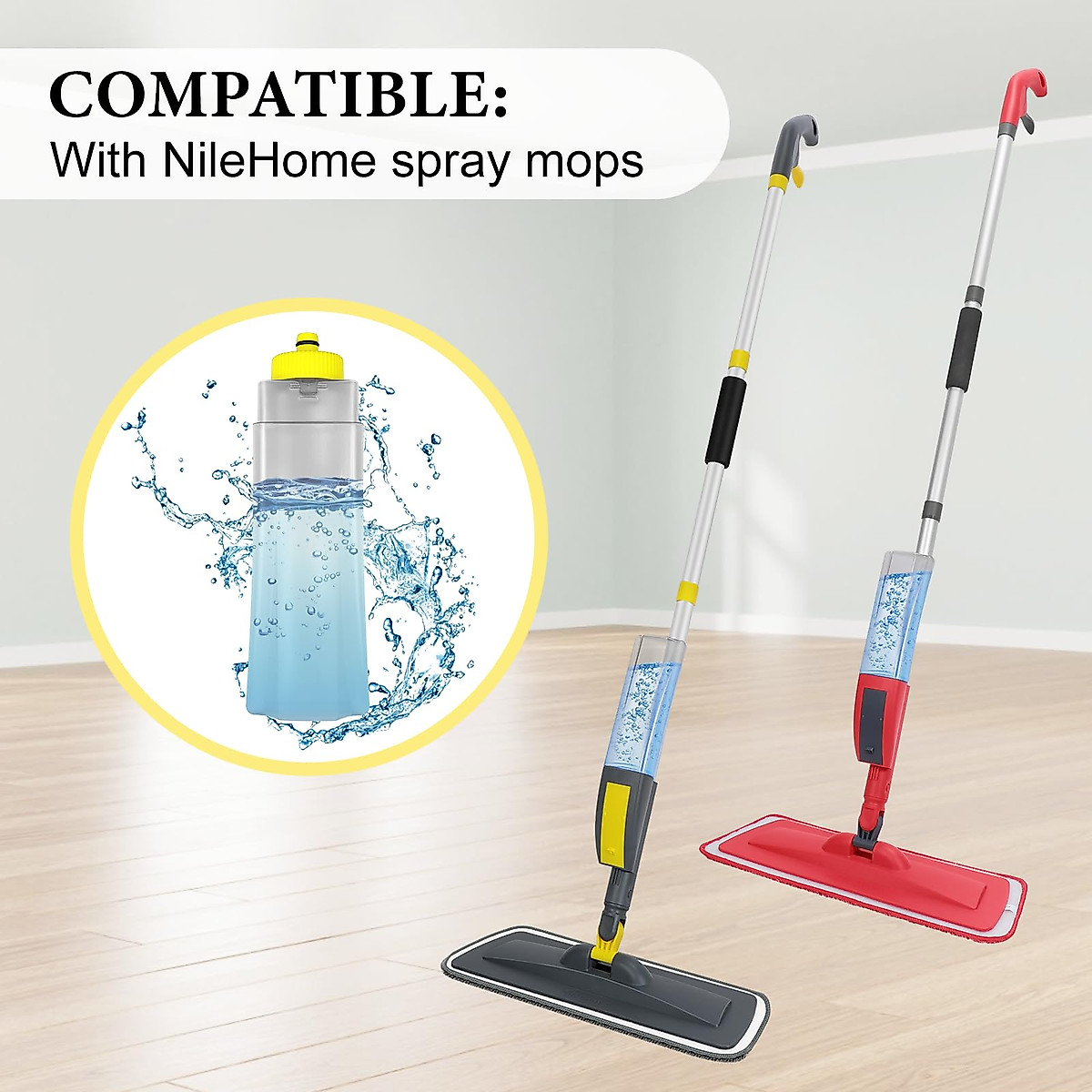 NileHome 400 ML Replacement Bottle for Spray Mop Microfiber Spray Mop Refillable Bottle for Floor Cleaning, Suitable for All Spray Mops