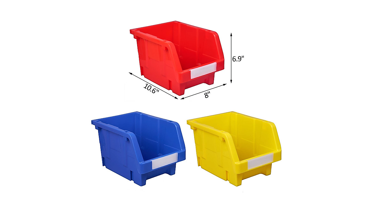 Aerkaa Large Red Storage Bins – Pack of 9