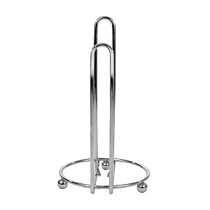 Spectrum Diversified Pantry Works Deluxe Paper Towel Holder Roll Dispenser Stand for Kitchen Countertop & Dining Room Table, Chrome