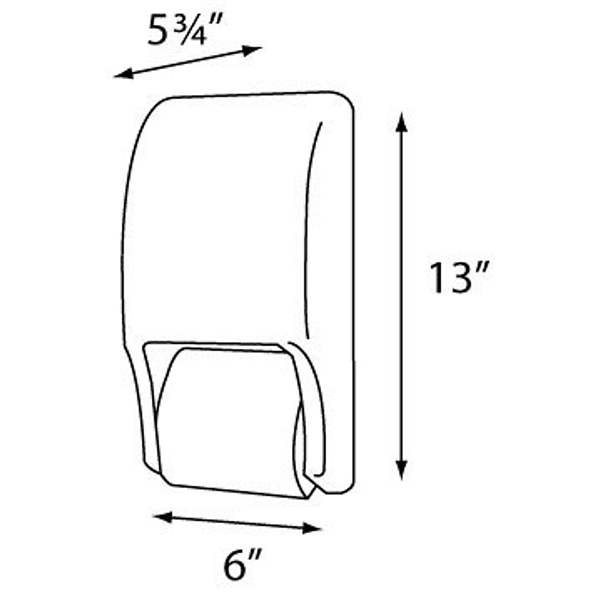 Palmer Fixture RD0028-01 Two-Roll Standard Tissue Dispenser, Dark Translucent