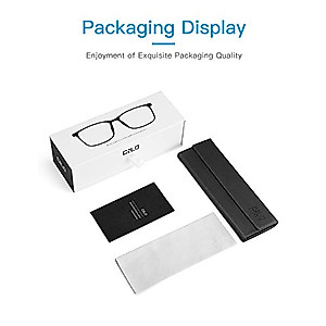 CNLO Blue light blocking Glasses,Computer Glasses,Gaming Glasses,TV Glasses，For UV Protection, Anti Eyestrain,Lightweight Frame Eyewear,Men/Women (Crystal)