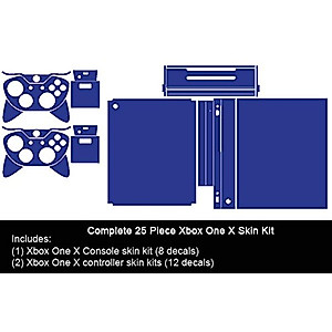 Red Diamond Plate Mirror - Vinyl Decal Mod Skin Kit by System Skins - Compatible with Microsoft Xbox One X (XB1X)