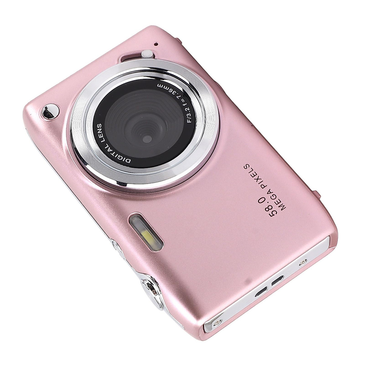 Teens Small Camera, 58MP 2.88 Inch IPS Screen 4K Digital Camera Automatic Beauty Mode 16X Zoom Slim and Lightweight for Vlogging (Pink)