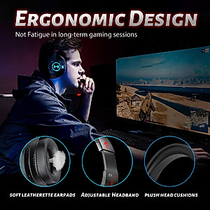 Edifier G2II Gaming Headset for PC PS4 USB Wired Gaming Headphones with 7.1 Surround Sound with Noise Canceling Microphone and RGB Light 50mm Driver Compatible with Mac Desktop PC Black