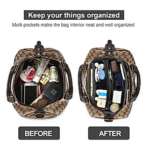 OMYSTYLE Grey Slender Medium Purse Organizer Insert for Handbags, Felt Bag Organizer for Tote & Purse, Tote Bag Organizer Insert with 5 Sizes, Compatible with Neverful Speedy and More?11.2"×3.2"×6.4"